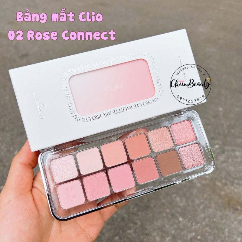 Bảng phấn mắt CLIO Air Pro Eye Palette màu 02 Rose Connect Chiin Beauty | Shopee Việt Nam
