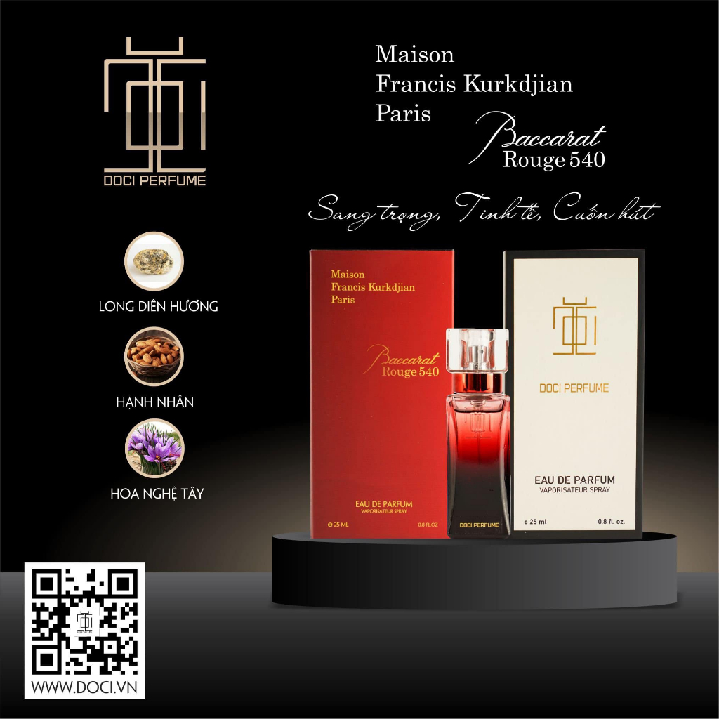 nước hoa nữ Doci Maison Baccarat Rouge 540 sang trọng, tinh tế, cuốn ...