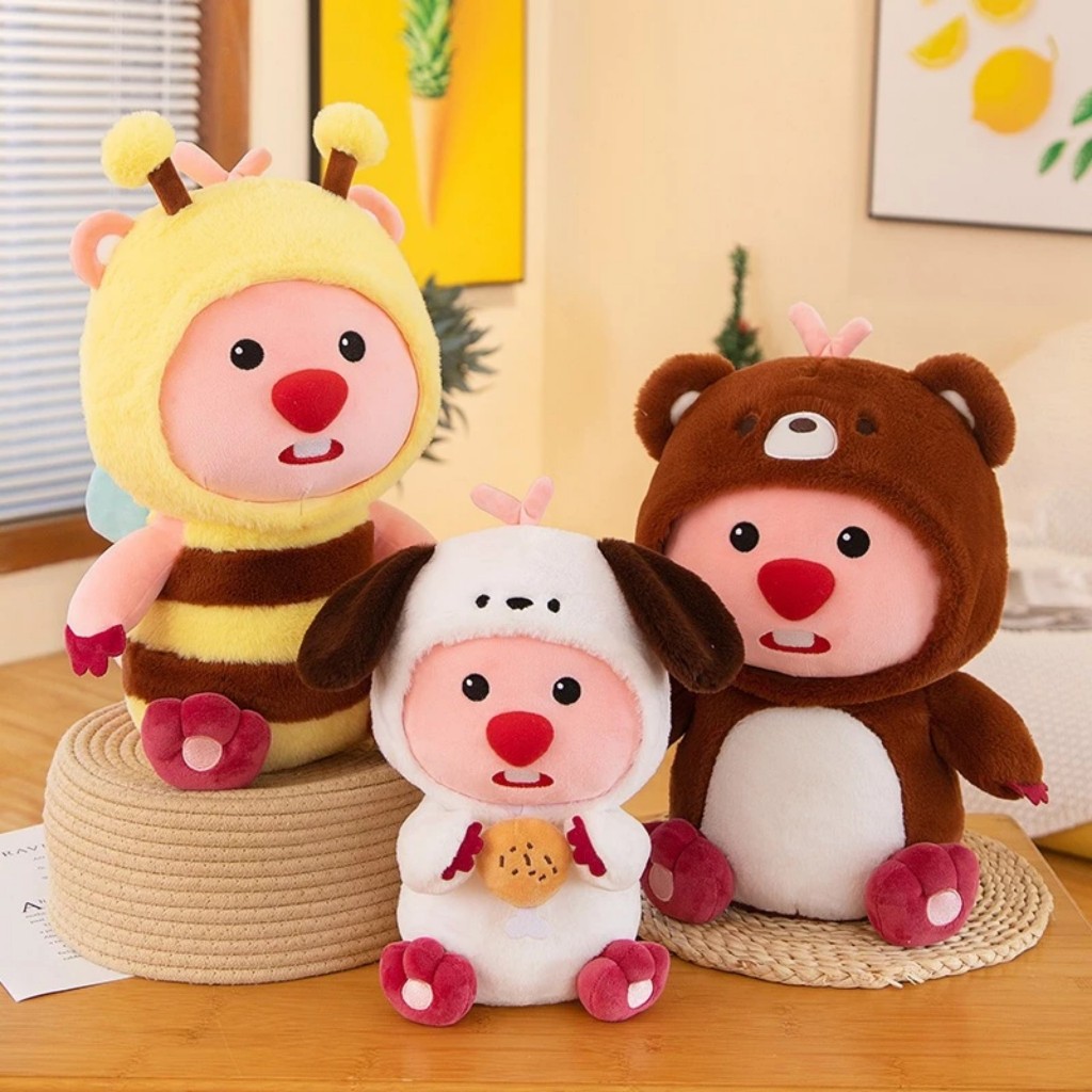 Gấu Bông Loopy Pororo Friend Hải Ly Hồng Đồ Chơi Nhân Vật Hoạt Hình Gấu ...
