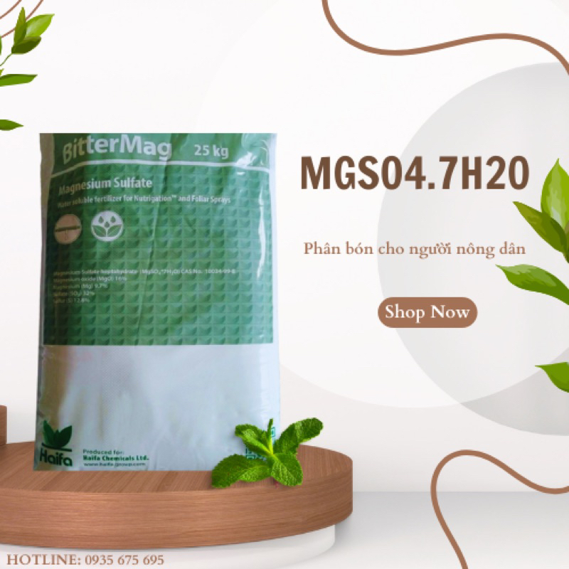 PHÂN BÓN - MGSO4.7H20 BỔ SUNG MAGIE CHỐNG BẠC MÀU ĐẤT, GIÚP ĐẤT THÊM ...