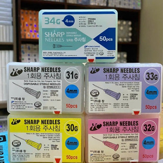 Sharp Mesotherapy Needles - Hộp 50 Đầu kim tiêm meso 27G 30G 31G 32G 33G 34G đủ size 4mm 6mm 8mm ...