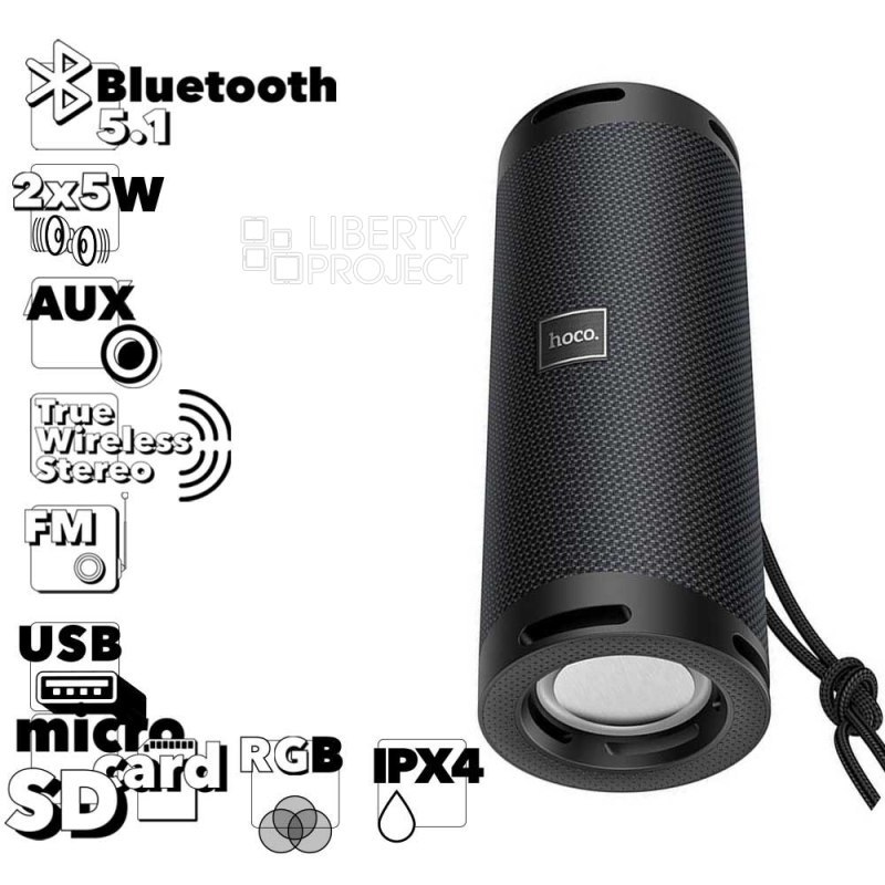 Loa Bluetooth Di Động Ngoài Trời Hoco HC9 10W Đèn Led Tuỳ Chỉnh - Hỗ Trợ USB/TF/AUX/TWS | Shopee ...