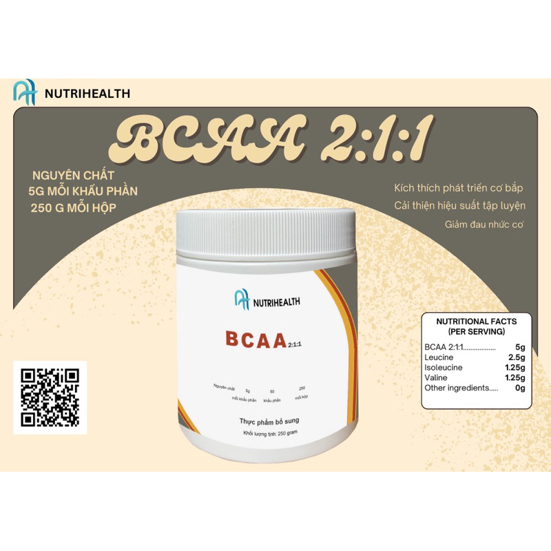 250g BCAA (50 khẩu phần) CHỐNG DỊ HÓA CƠ BẮP | Shopee Việt Nam
