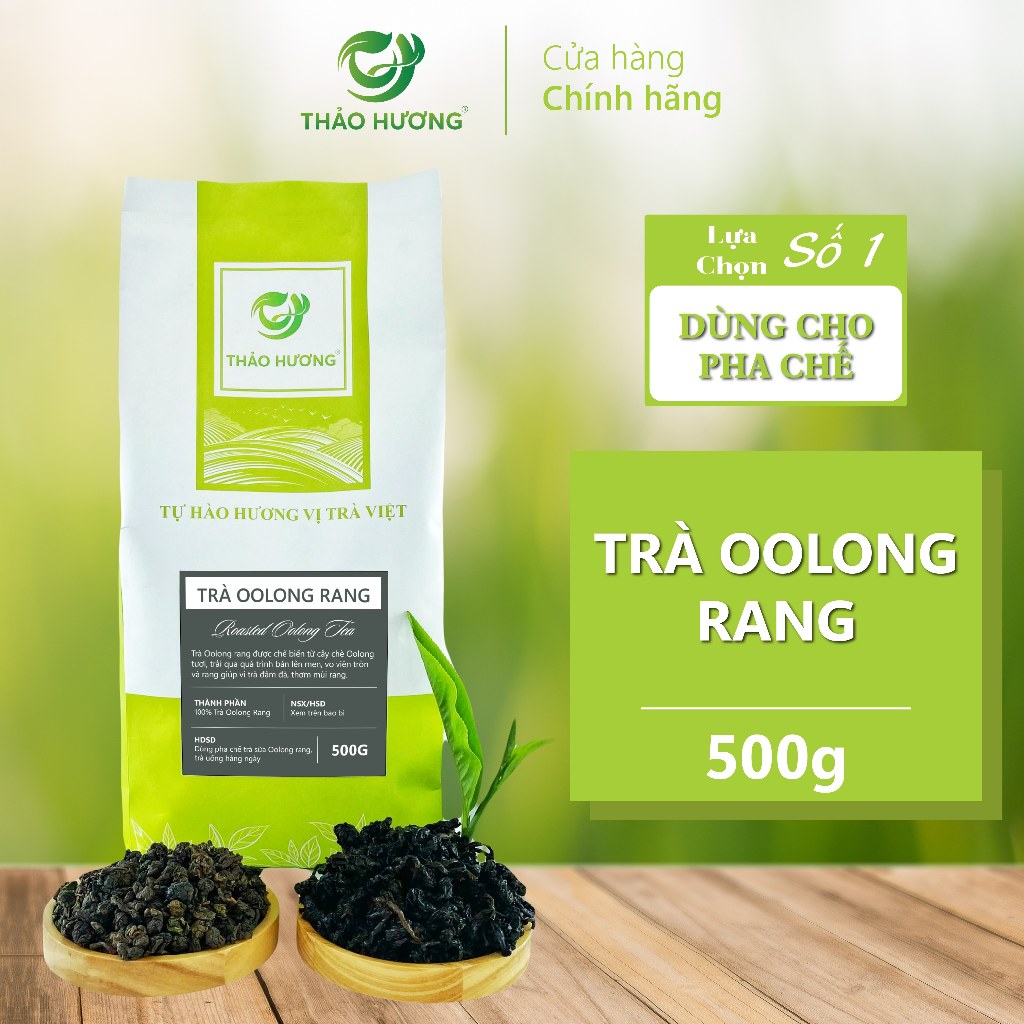 Trà Oolong Rang (Olong Khói B'lao) thương hiệu Thảo Hương 500g Pha trà sữa Olong rang, trà sữa ...