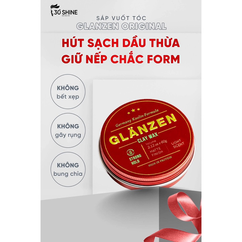 Sáp Glanzen Clay 60g - Sáp Chính Hãng Bán Chạy Số 1 Thị Trường | Shopee ...