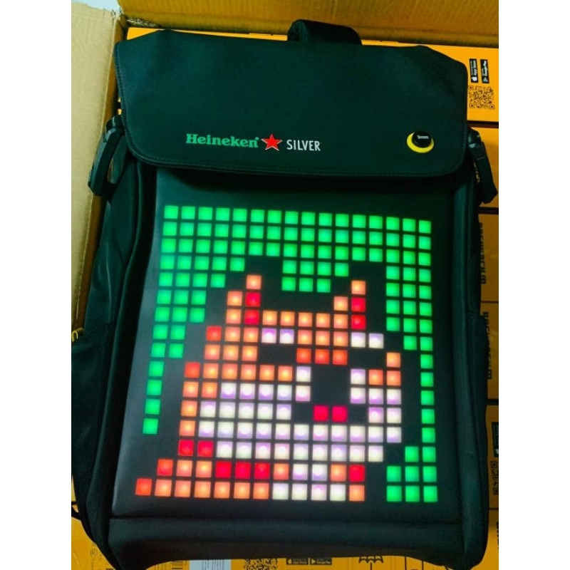 balo divoom pixoo backpack-m hiển thị màn hình led.hàng Heineken ...