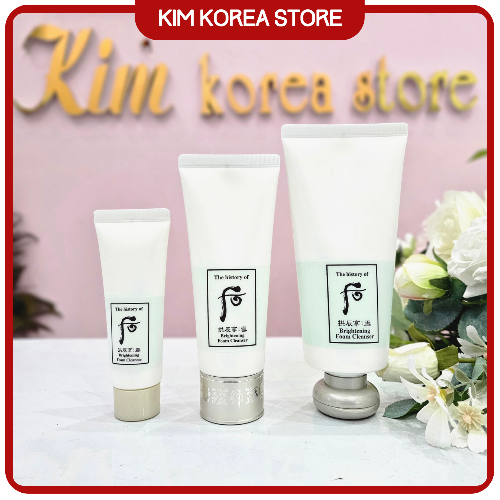 Sữa rửa mặt Whoo trắng da⚡CHÍNH HÃNG⚡ SRM trắng cấp ẩm, mềm mịn, bọt ...