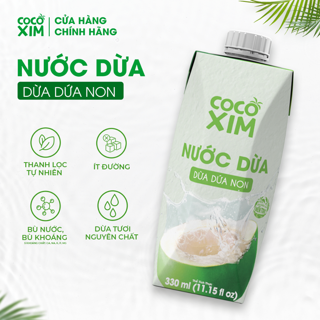 [COCOXIM] Combo 6 Hộp nước dừa tươi đóng hộp Cocoxim dứa non dung lượng ...