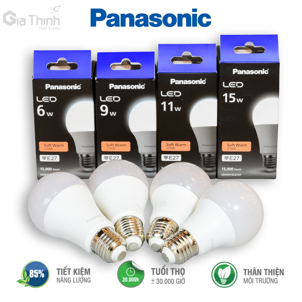 Bóng đèn led bulb Panasonic 6W 9W 11W 15W chính hãng bảo hành 24th | Shopee Việt Nam