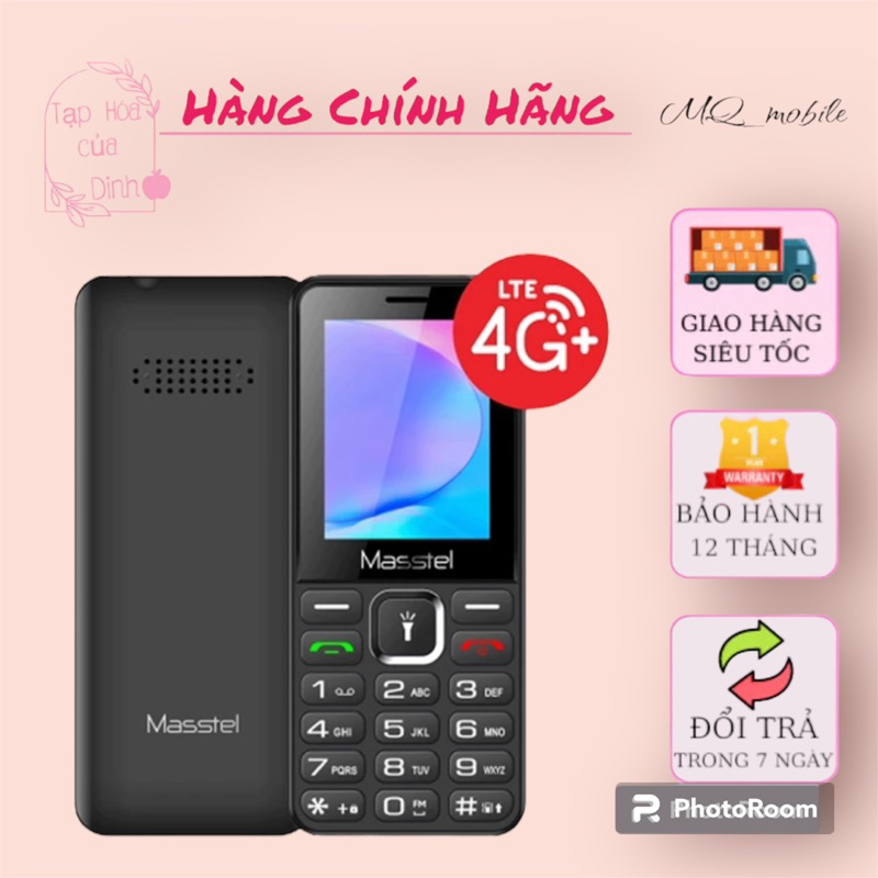 Điện thoại Masstel Izi S2 4G, Màn hình lớn 2.4" - Bảo hành chính hãng ...