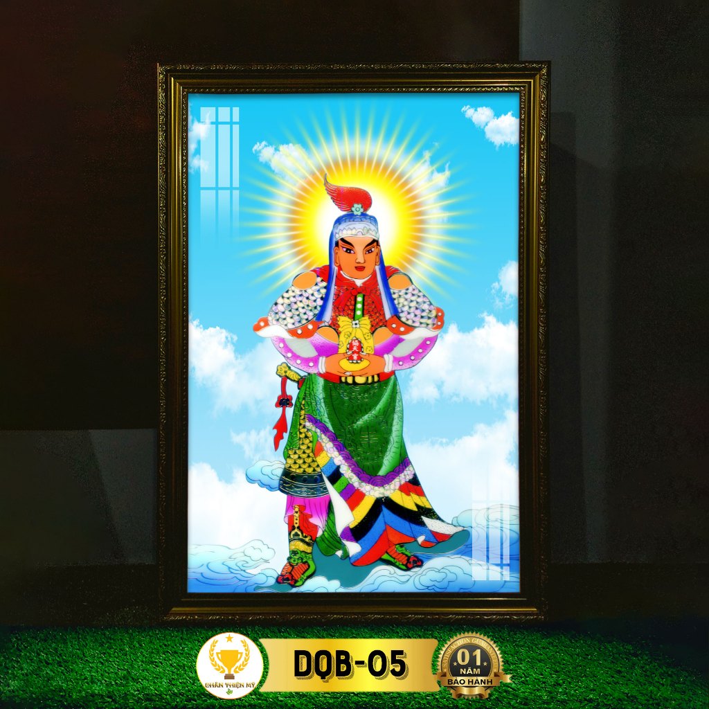 Tranh Treo Phòng Thờ Quan Bình Thái Tử Có Đèn CHÂN THIỆN MỸ, Trang Trí Bàn Thờ Treo Tường DQB-05 ...