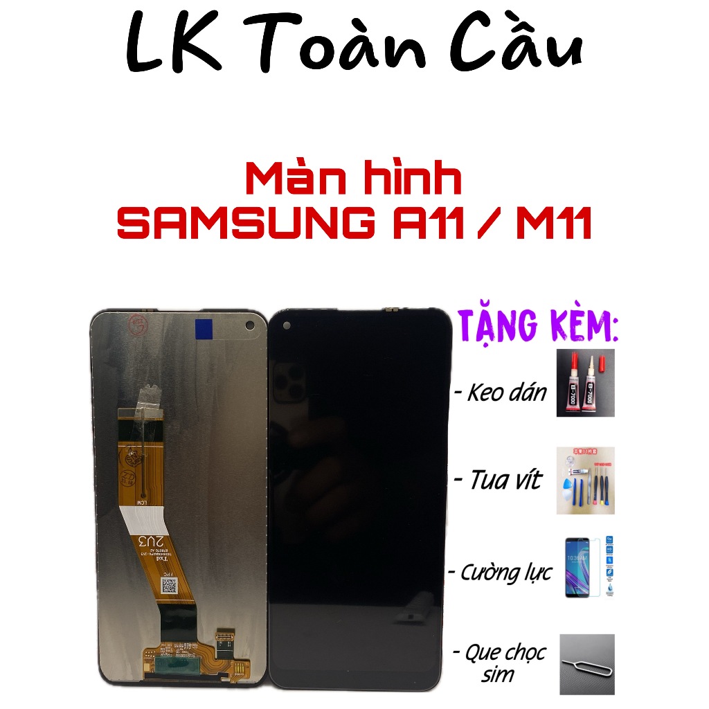 Màn Hình SAMSUNG A11 / M11 New Full bộ Tặng kèm keo+tua vít+cường lực ...