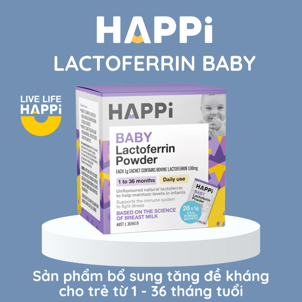 BỘT TĂNG ĐỀ KHÁNG HAPPi LACTOFERRIN BABY CHO BÉ 1M - 36M | Shopee Việt Nam