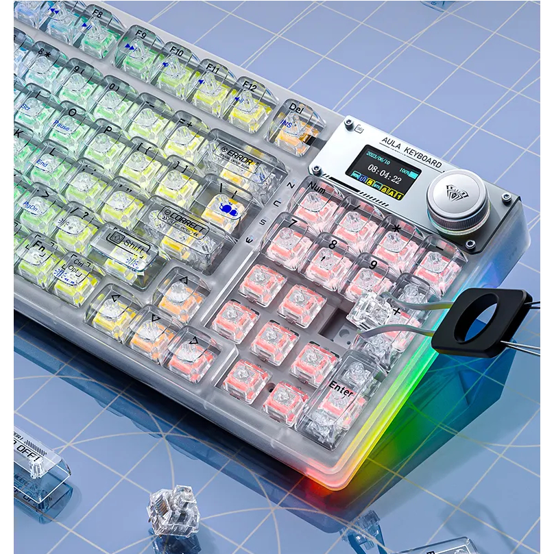 [HÀNG SẴN] - Bộ Bàn Phím Cơ Fullsize 98 Trong Suốt LeoBog Aula F98 - 3 ...