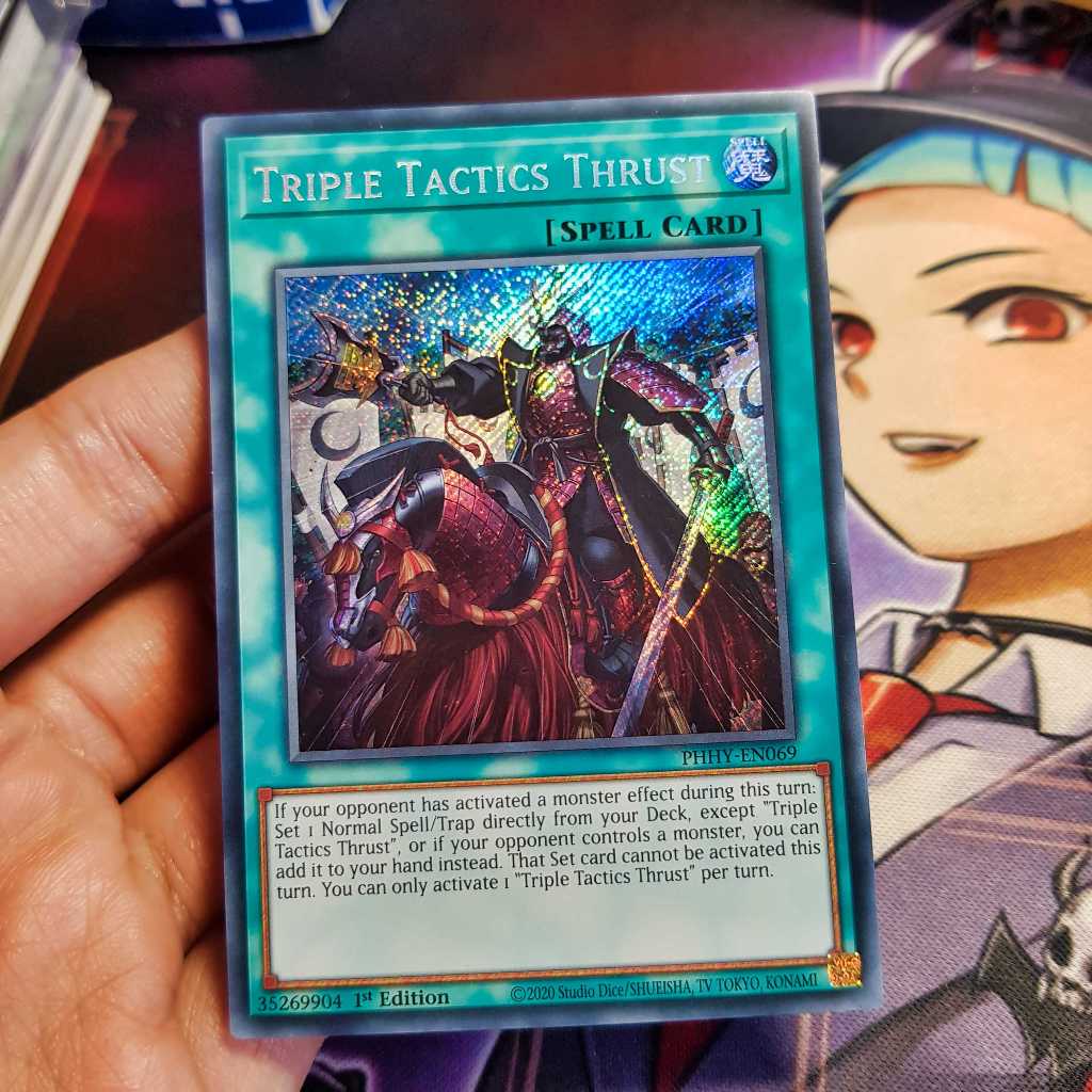 Thẻ bài Yugioh chính hãng | Triple Tactics Thrust | PHHY Secret Rare | Shopee Việt Nam