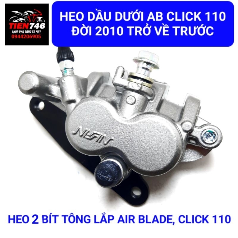 Cụm heo dầu thắng đĩa trước AB110, 2 piston , Lắp cho Click 110, Air ...
