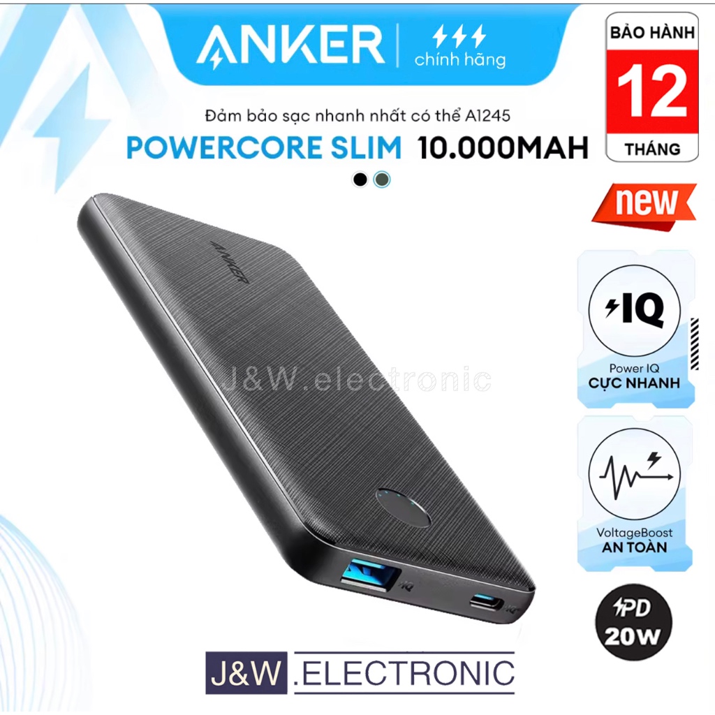 Pin Sạc Dự Phòng Anker A1287 20000mAh,A1245 10000mAh PD 20W,Bảo hành 12 ...