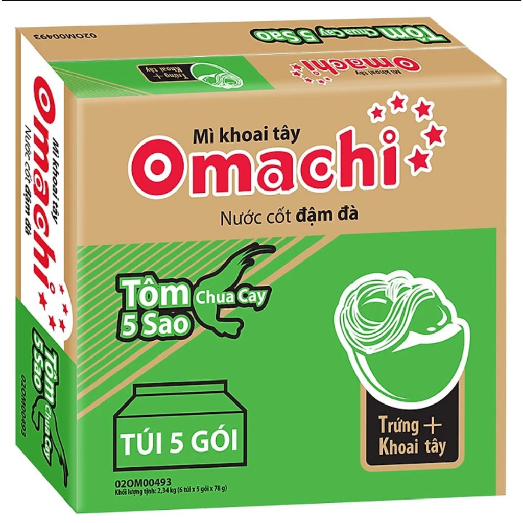 [CHĨNH HÃNG] Mì Omachi khoai tây - thùng 30 gói x 80g | Shopee Việt Nam