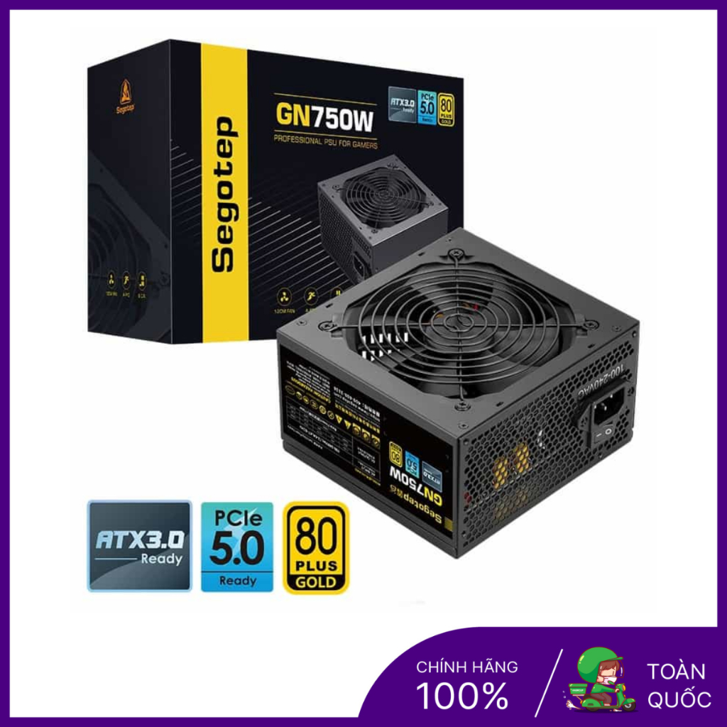 Nguồn Segotep N750W 750W 80 PLUS GOLD (ATX3.0+PCIE 5.0-NON MODULAR ...