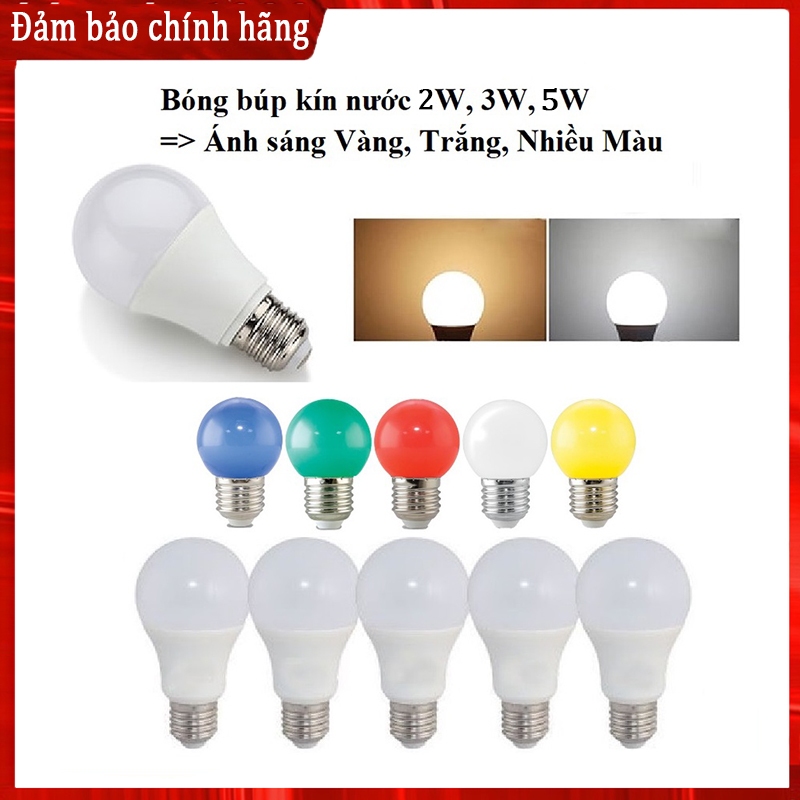 Bóng Đèn Led bulb Chanh 2W 3W 5W Nhiều Màu, Đèn led Chống Nước Trang ...