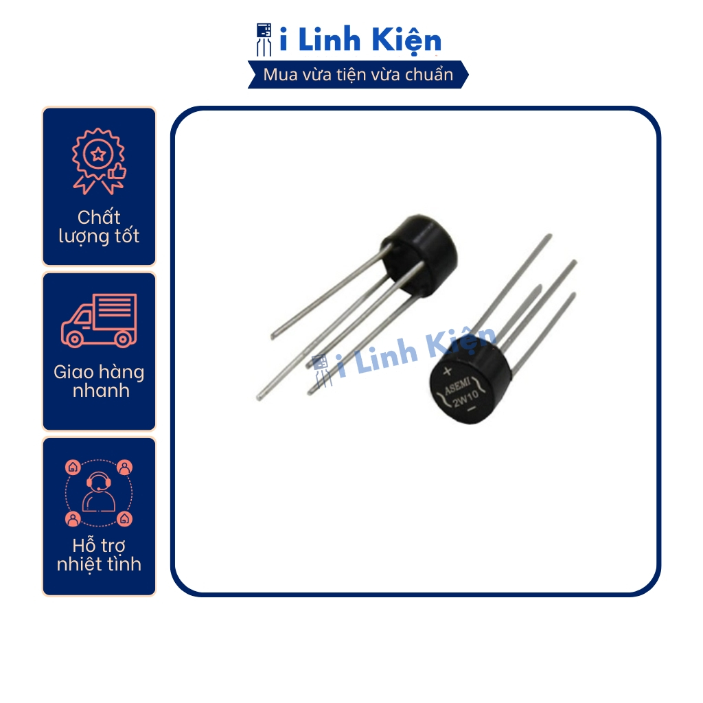 2W10 Diode cầu 2A 1000V DIP-4 chính hãng SEP | Shopee Việt Nam