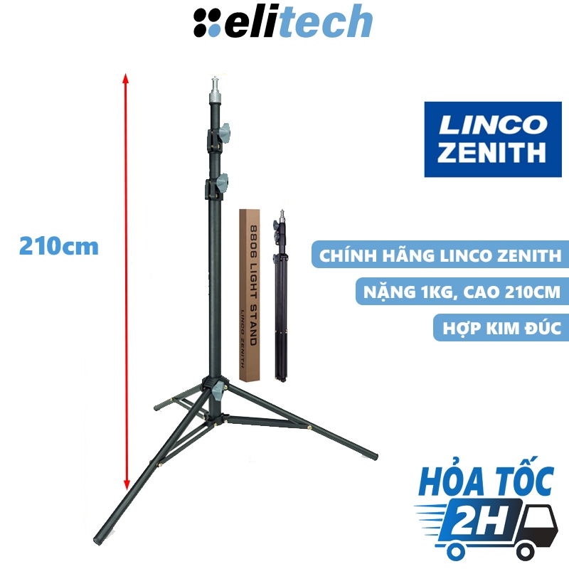 Chân Đèn Chân Máy Ảnh đa năng Linco Zenith 8806 Chính Hãng Cao 2 Mét Nặng 1kg | Shopee Việt Nam