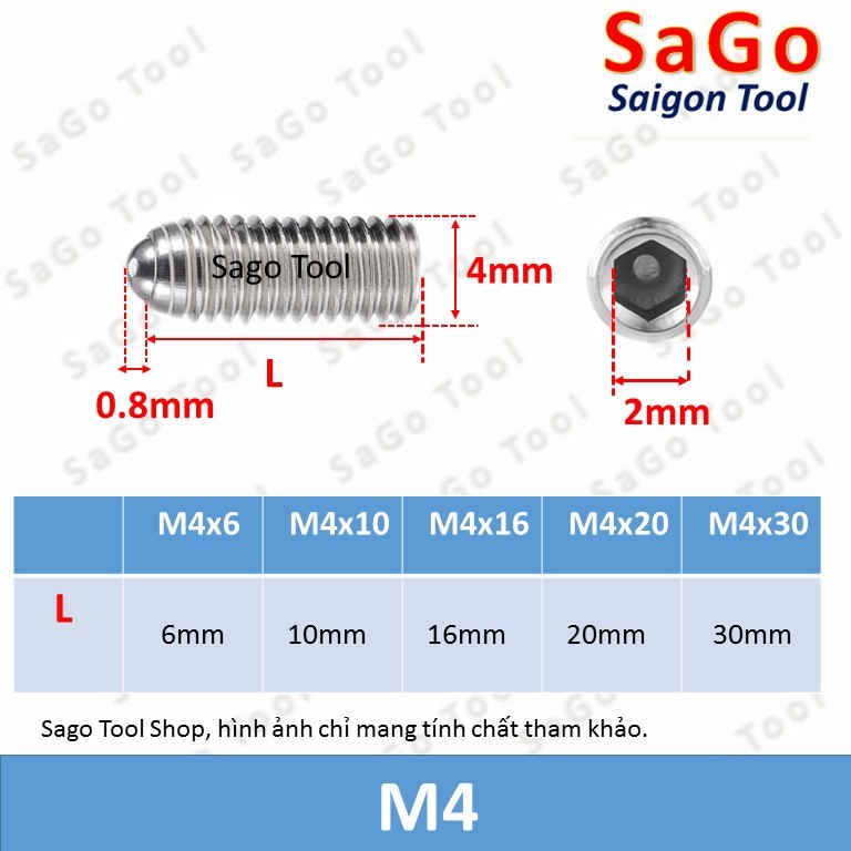 Vít trí đầu bi Inox 304 vít trí lục giác chìm M3 M4 M5 M6 M8 | Shopee Việt Nam