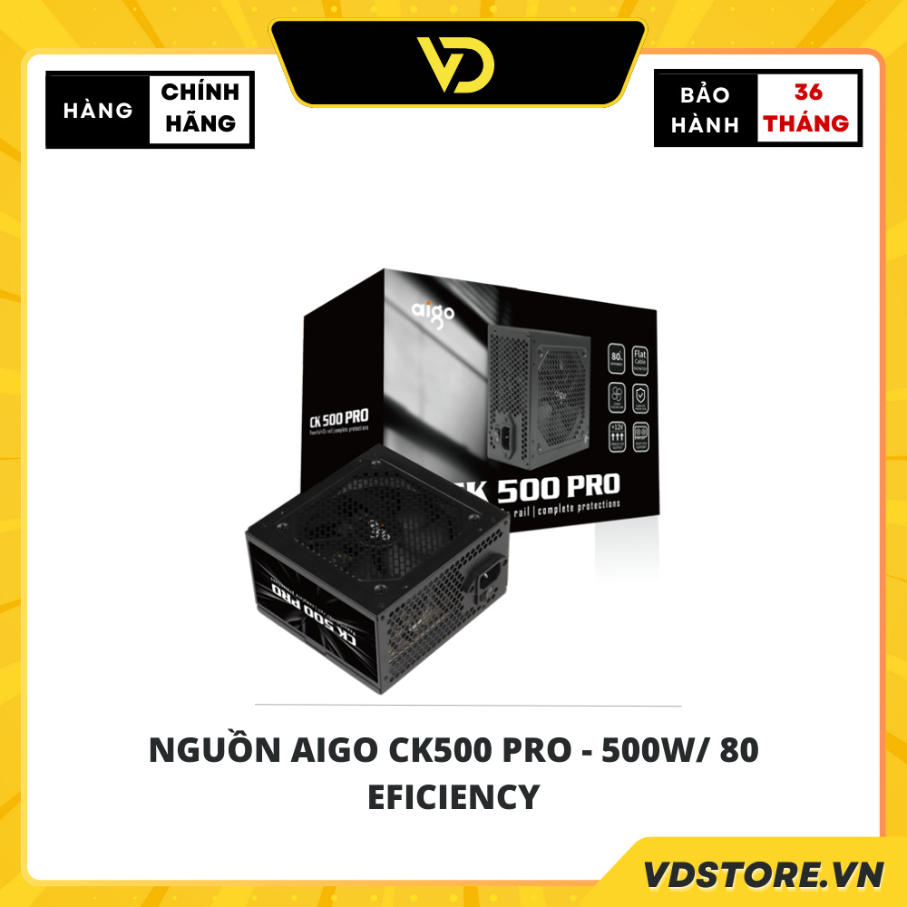 NGUỒN AIGO CK500 PRO - 500W/ 80 EFICIENCY - Hàng Chính Hãng | Shopee Việt Nam