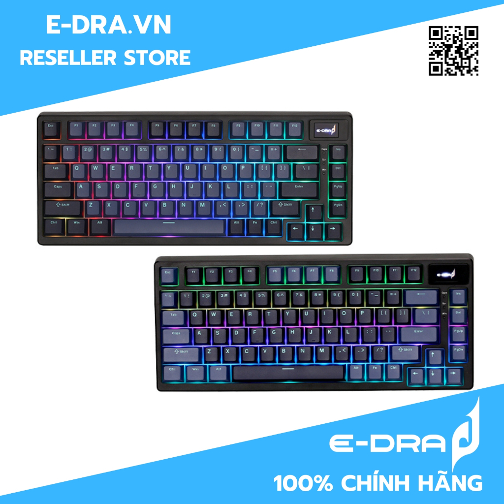 Bàn phím cơ không dây E-Dra EK375 Pro Beta / Alpha - Hàng chính hãng ...