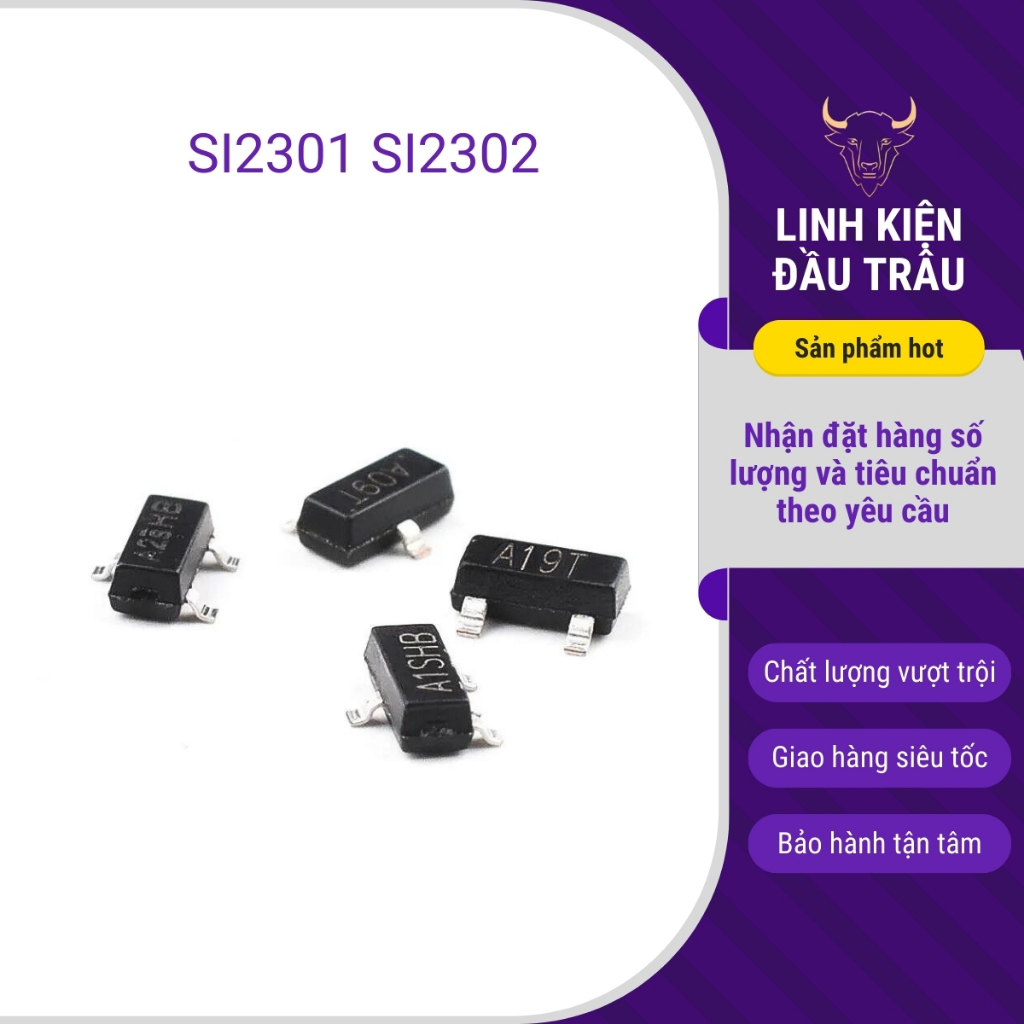 SI2301 SI2302 Mosfet dán 2.5A 20V túi 10 con Linh Kiện Đầu Trâu | Shopee Việt Nam