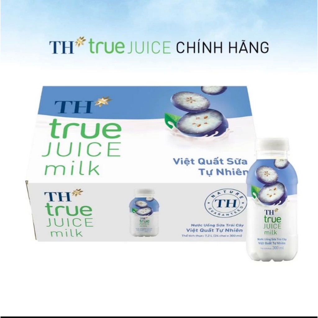 Sữa TH true juice milk vị việt quốc 300ML - 1 thùng 24 chai | Shopee ...