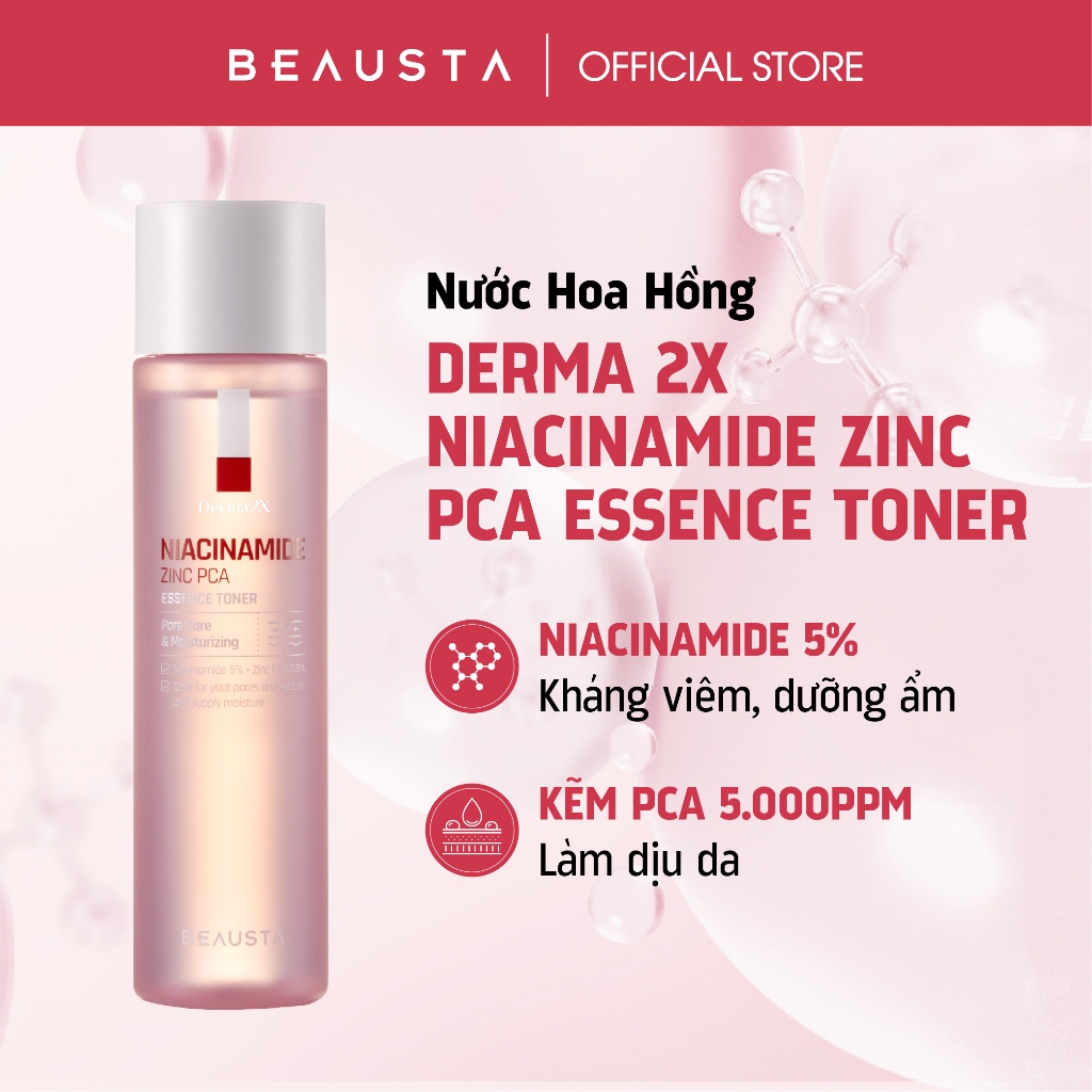 Nước Hoa Hồng Beausta Derma2X Niacinamide Zinc PCA Essence Toner 200ml ...
