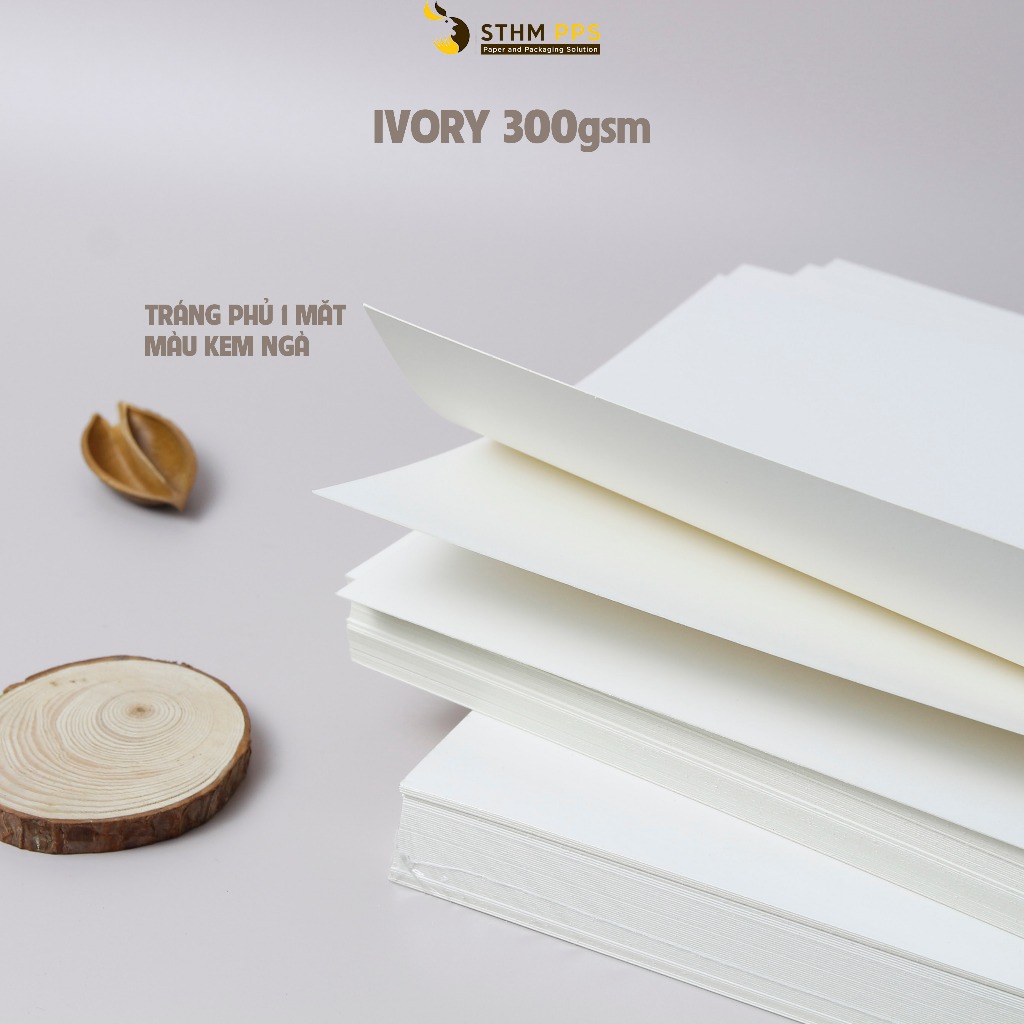 50 tờ giấy tráng phủ Ivory, Coucher tráng phủ 1 mặt, 2 mặt bóng, 300gsm ...