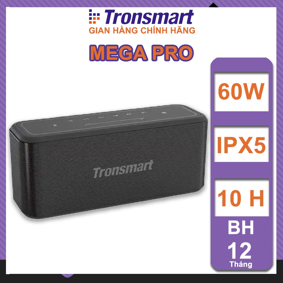 Loa bluetooth 60W Tronsmart Element Mega Pro, phiên bản nâng cấp tăng cường Bass, nút cảm ứng ...