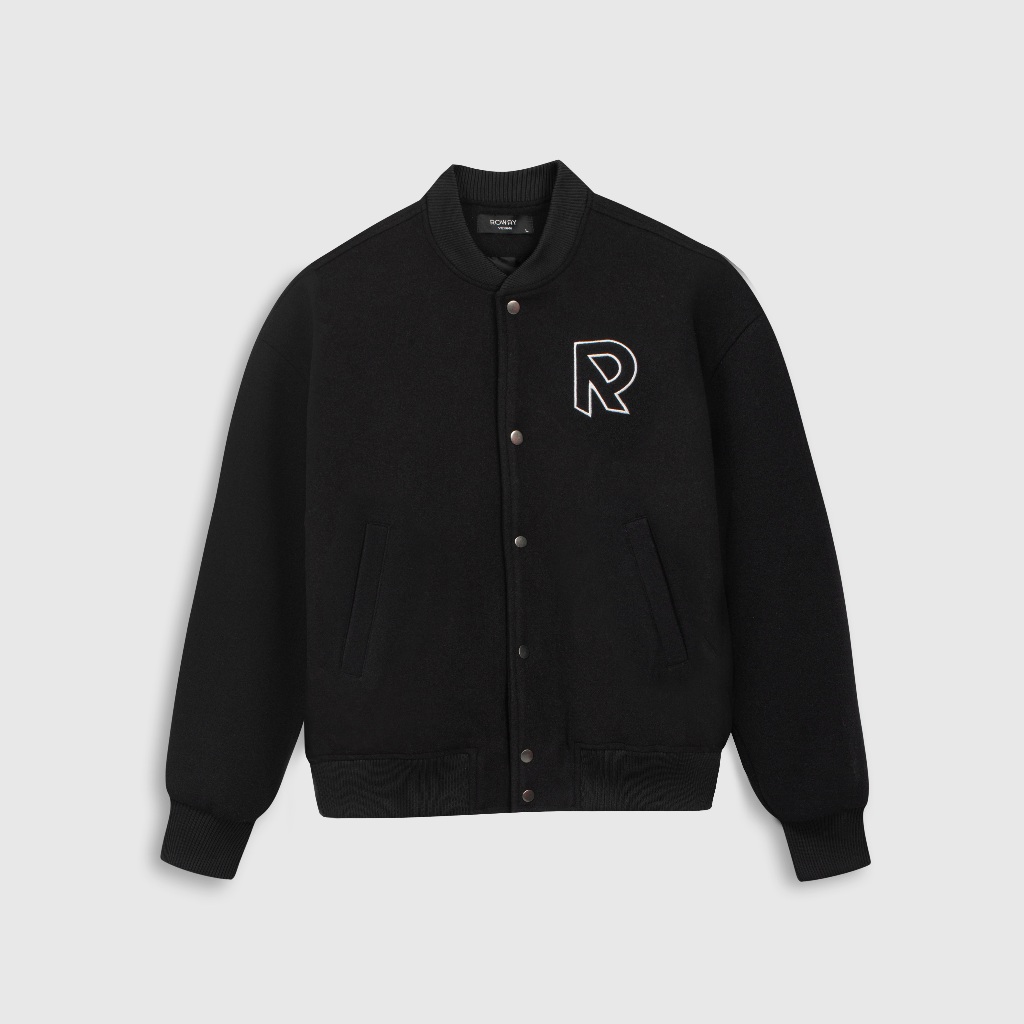 Áo khoác ROWAY, dạ ép form suông | Varsity trơn | Shopee Việt Nam