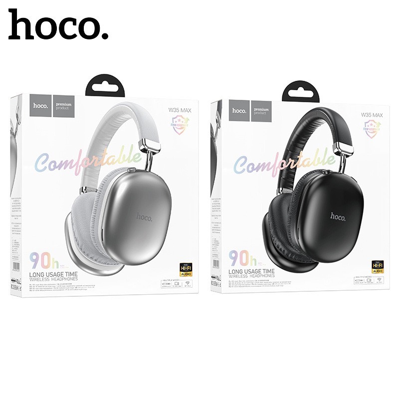 Tai nghe chụp tai Hoco W35 Max bản nâng cấp W35, hỗ trợ mic, cổng AUX 3.5, thẻ nhớ TF | Shopee ...