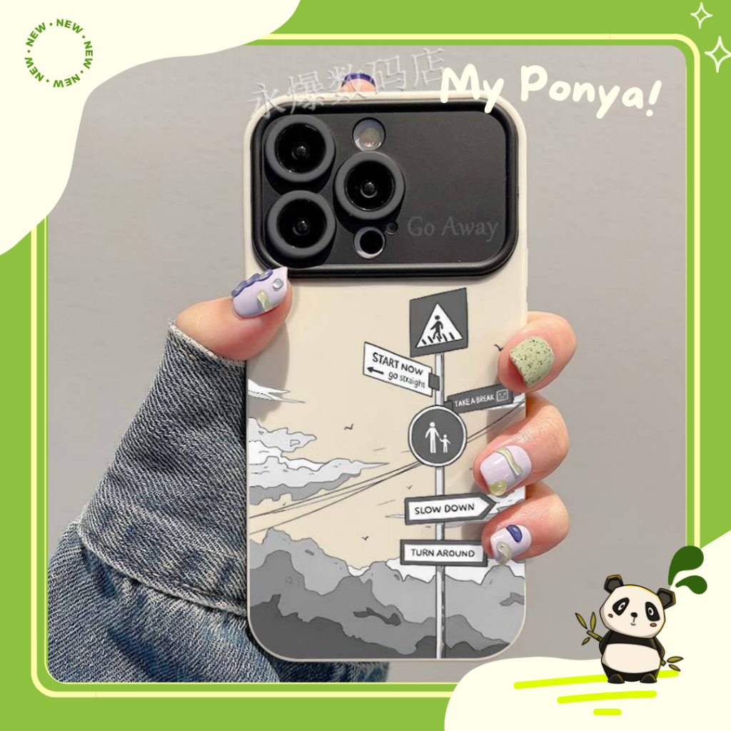 Ốp lưng iphone khung camera Biển báo đường 7/8/plus/x/xs/xsmax/11/12/13 ...