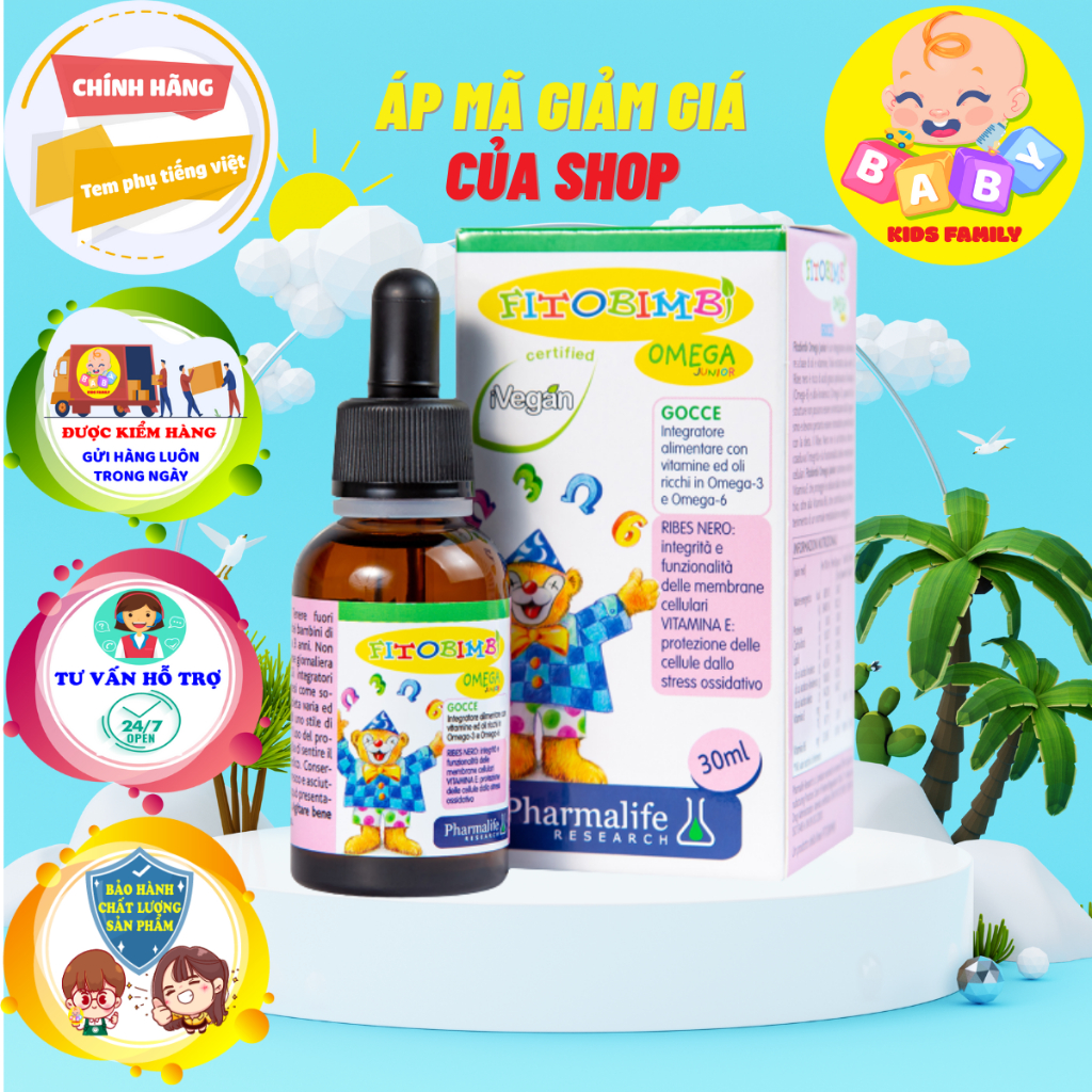 Pharmalife Fitobimbi OMEGA Junior Lọ nhỏ giọt 30ml | Shopee Việt Nam
