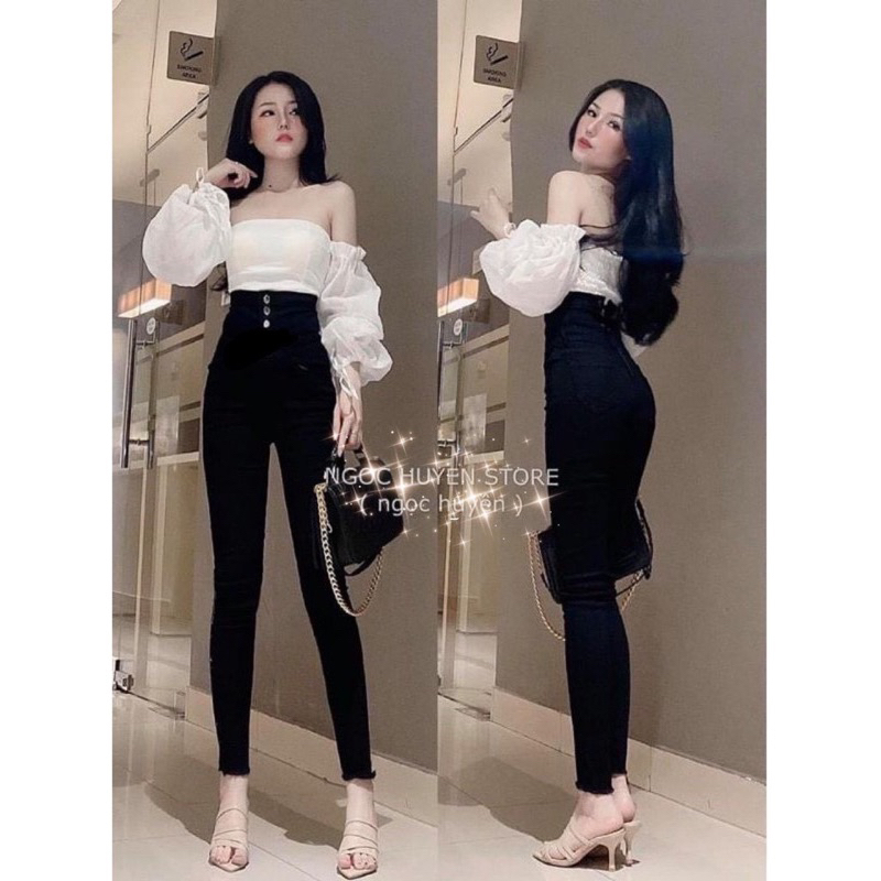 BIG SIZE 35 -95kg| Sale Quần Skinny rách gối co giãn 4 chiều CẠP SIÊU CAO 3 khuy, Chất đẹp loại ...