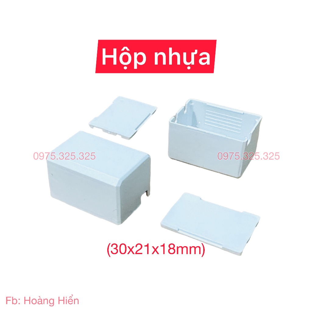 [10 hộp] Hộp nhựa 30 x 21 x 18 mm - đựng mạch điện tử, có nắp đậy 3021 30x21 30x21x18 30*18 gài ...