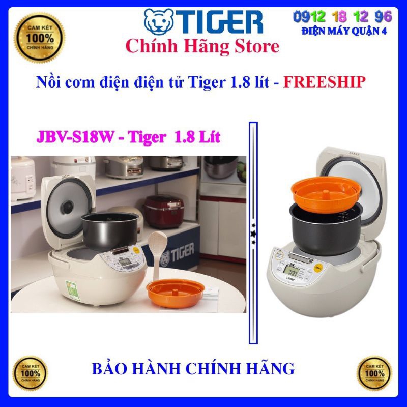 Nồi cơm điện tử Tiger JBV-S18W 4 trong 1 (1.8L) chính hãng | Shopee ...