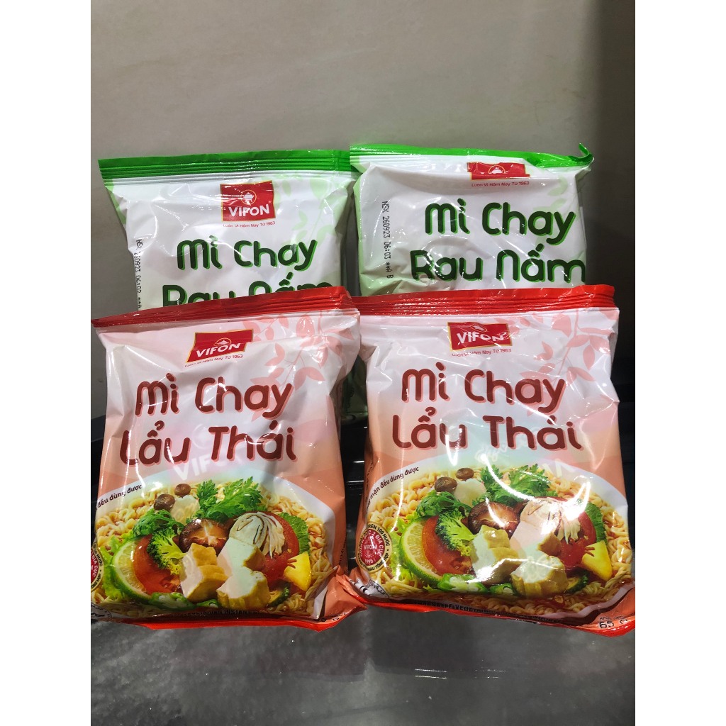 Mì Chay VIFON (mì chay lẩu Thái 60g, mì chay rau nấm 65g) | Shopee Việt Nam