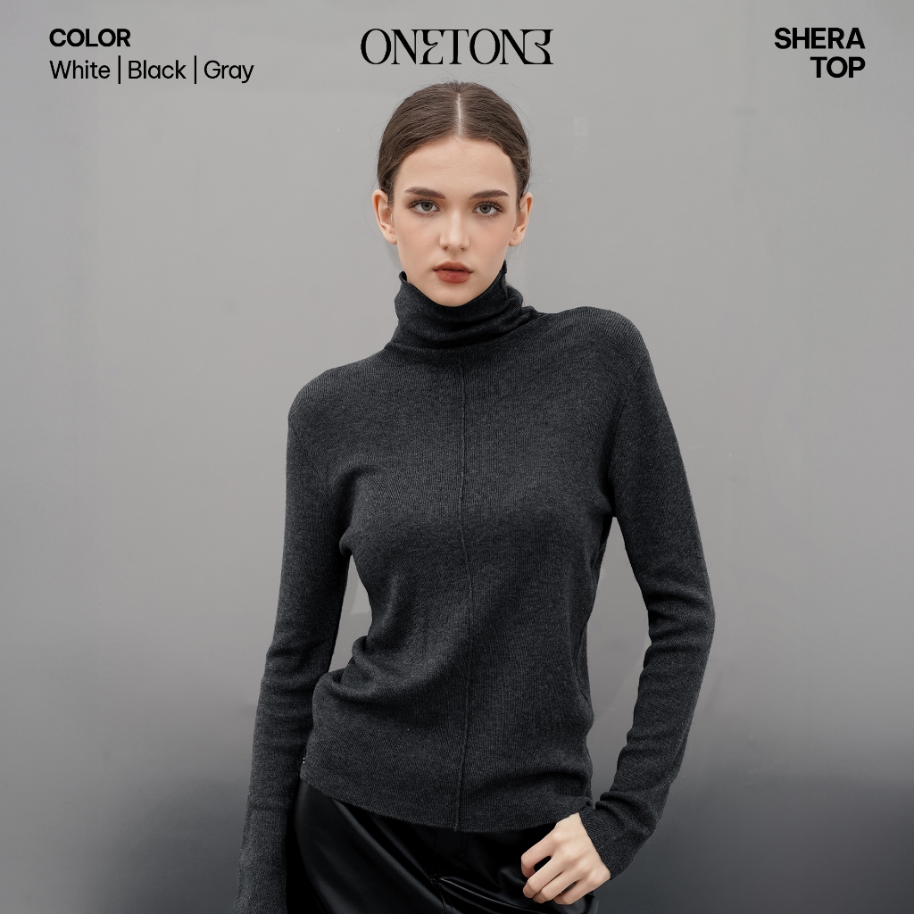 Áo len Onetone cổ lọ Shera | Shopee Việt Nam