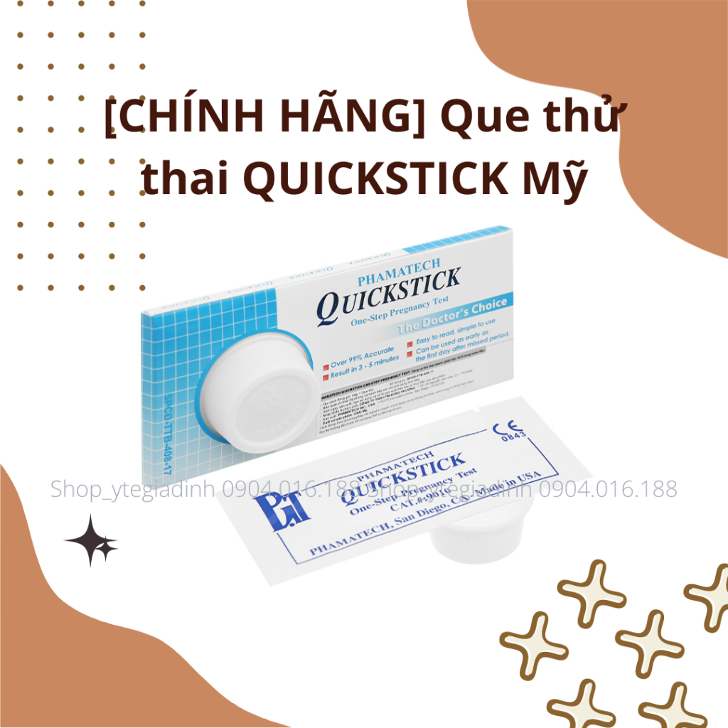 [CHÍNH HÃNG] Que thử thai QUICKSTICK Mỹ | Shopee Việt Nam