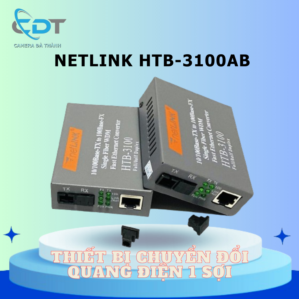 Thiết Bị Chuyển Đổi Quang Điện 1 Sợi Media Converter 1FO 100Mbps Netlink HTB-3100AB | Shopee ...