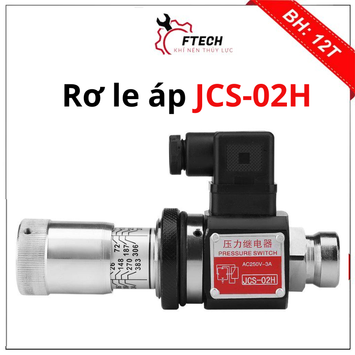 Rơ Le Áp Suất JCS-02H/JCS-02N/JCS-02NL-5-35Mpa 50-350Kg/Cm2- Công Tắc Áp Suất Thủy Lực PT1/4 ...