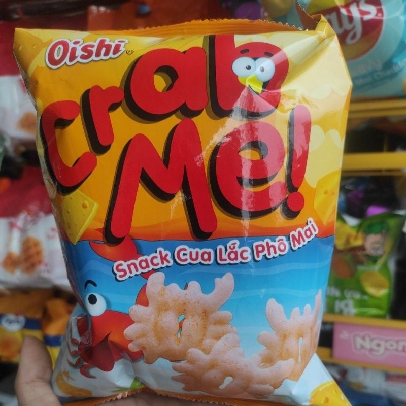 2 gói Snack cua lắc phô mai Crab me oishi 32g | Shopee Việt Nam