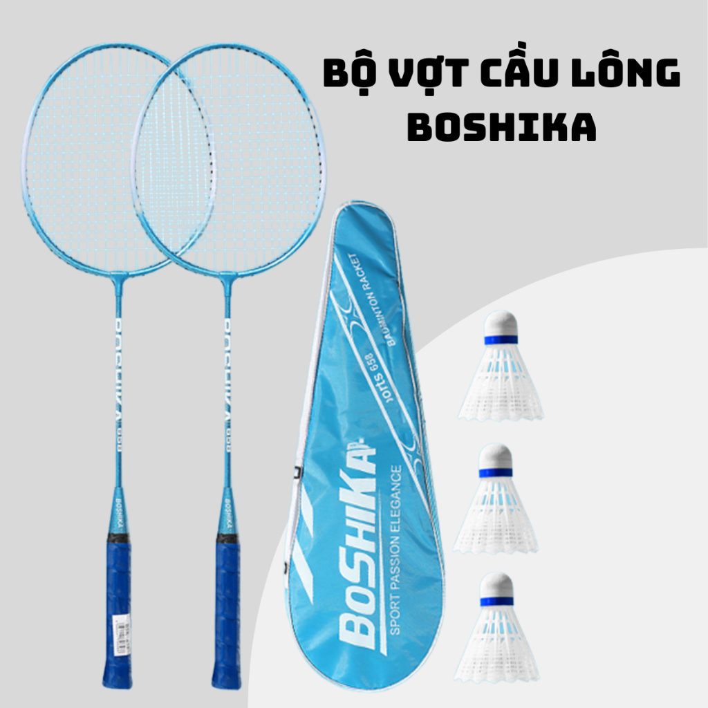 Bộ Vợt Cầu Lông BOSHIKA Chính Hãng Tặng Kèm Túi Đựng, Thích Hợp Cho ...