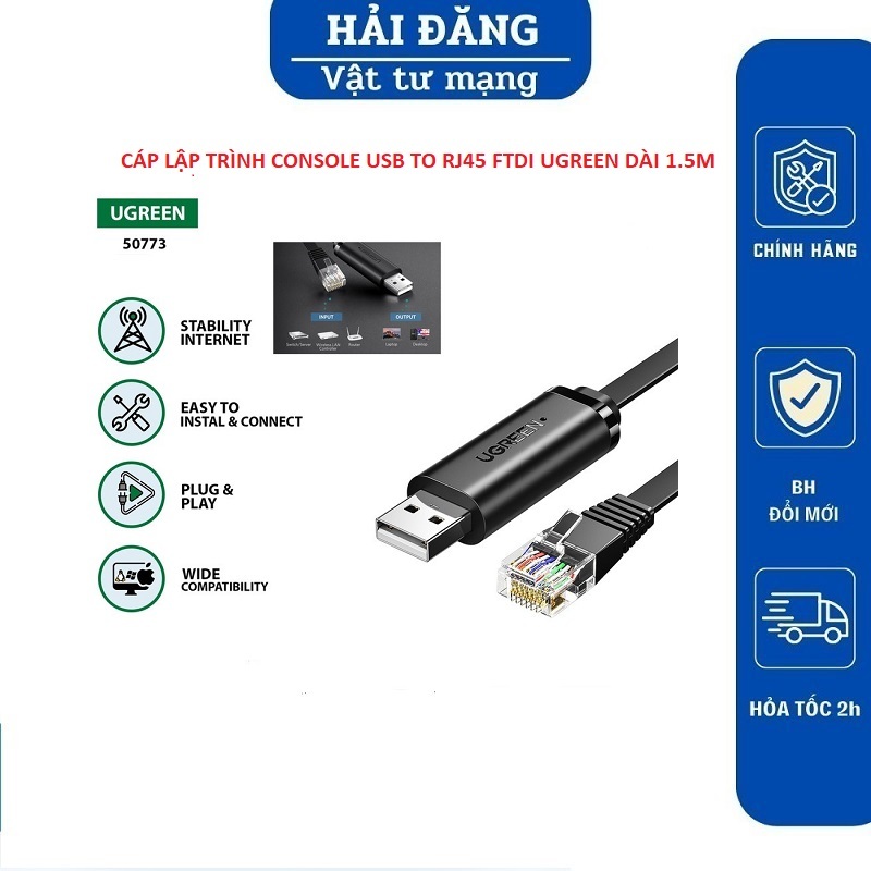 Cáp Lập Trình Console USB To RJ45 FTDI, Cáp USB to RJ45 hàng chính hãng ...