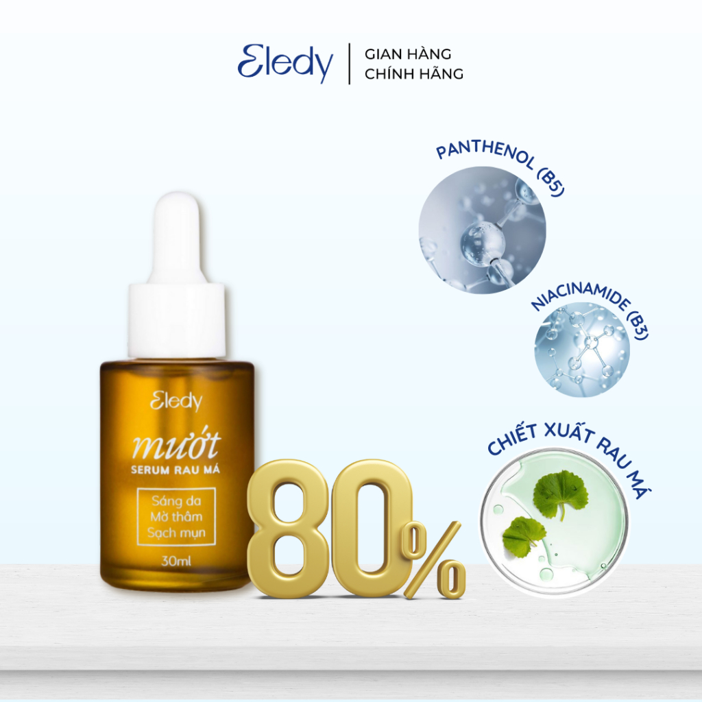 Serum rau má ELEDY 30ml - Giảm mụn, sáng da mờ thâm, hạn chế sẹo lõm ...